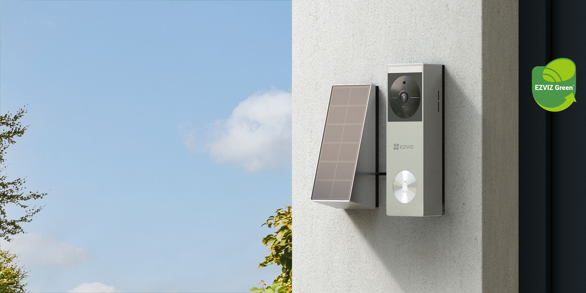 EZVIZ HP3 Pro - Battery-Powered Video Doorbell with Solar Panel